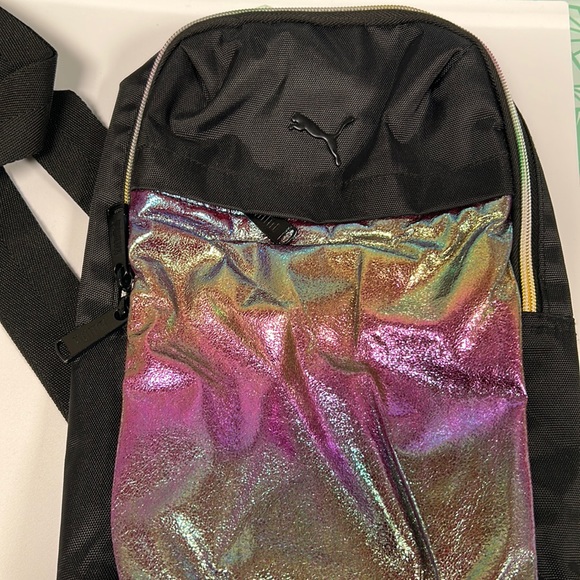 Puma | Bags | Puma Mini Womens Backpack Shimmer Metallic Double Zipper ...